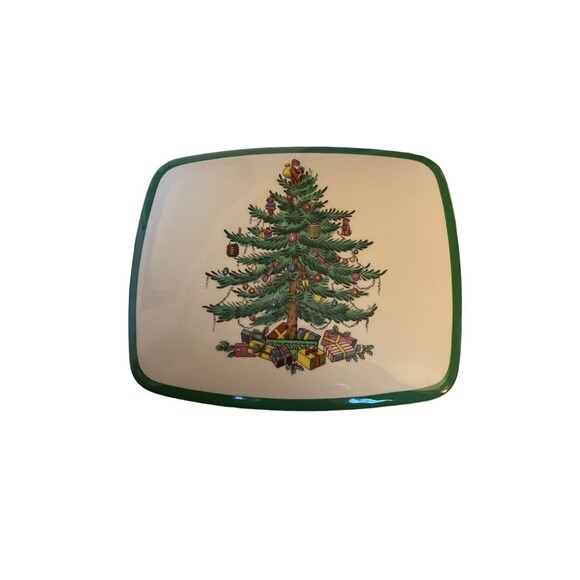 Spode | Holiday | Spode Christmas Tree Candy Dish With Lid Rectangular ...